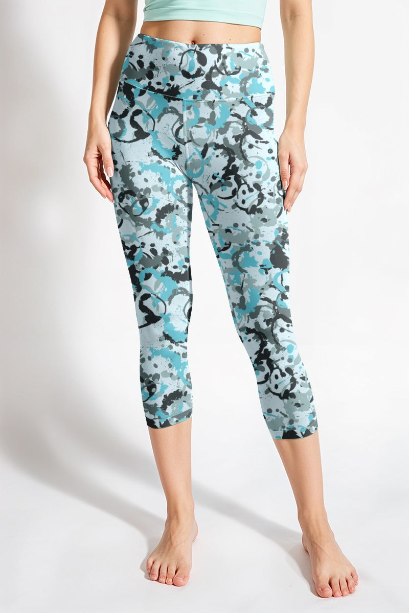 Arctic Splash Capris With Pockets – Comfee